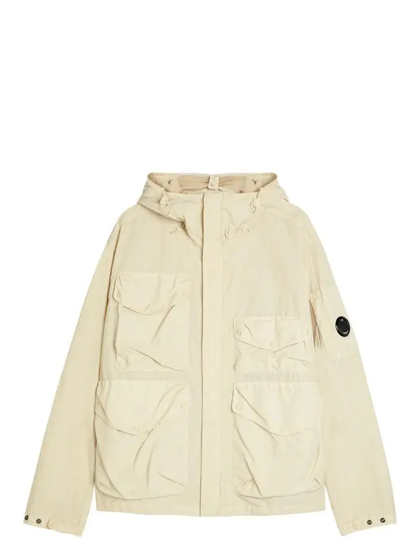 C.P. COMPANY Goggle Hooded Shell Jacket - Beige