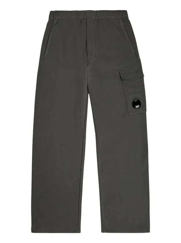 C.P. COMPANY Logo Cotton Cargo Sweatpants - Dark Grey