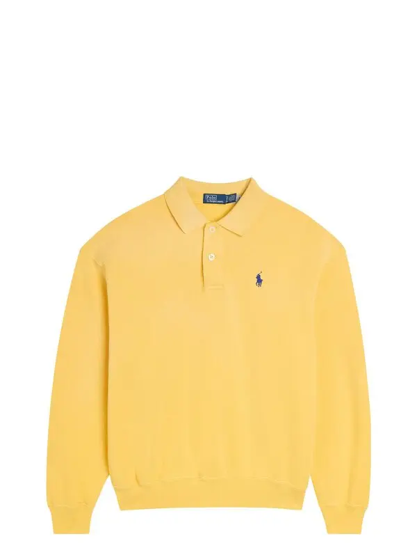 Polo Ralph Lauren Logo-embroidered Polo Sweatshirt - Yellow