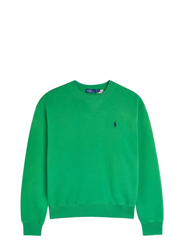 Polo Ralph Lauren Logo-embroidered Cotton-blend Sweatshirt - Green