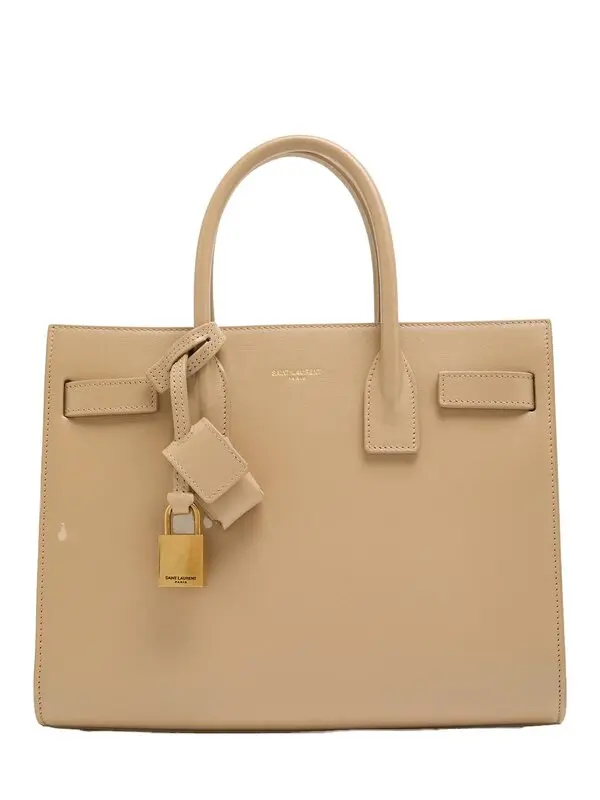 Saint Laurent Sac De Jour Top Handle Bag - Beige