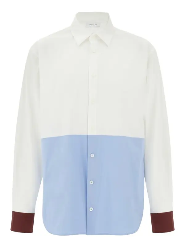 FERRAGAMO Color Block Shirt - White