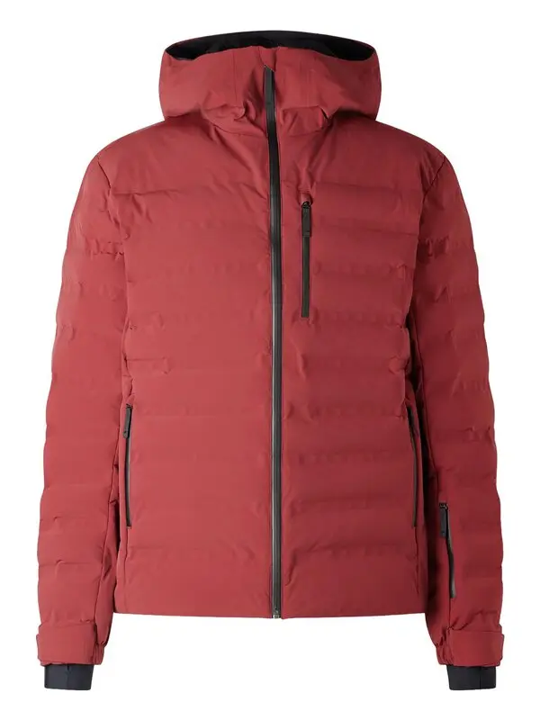 Aztech Mountain Pyramid Quilted Hooded Ski Jacket - Burgundy