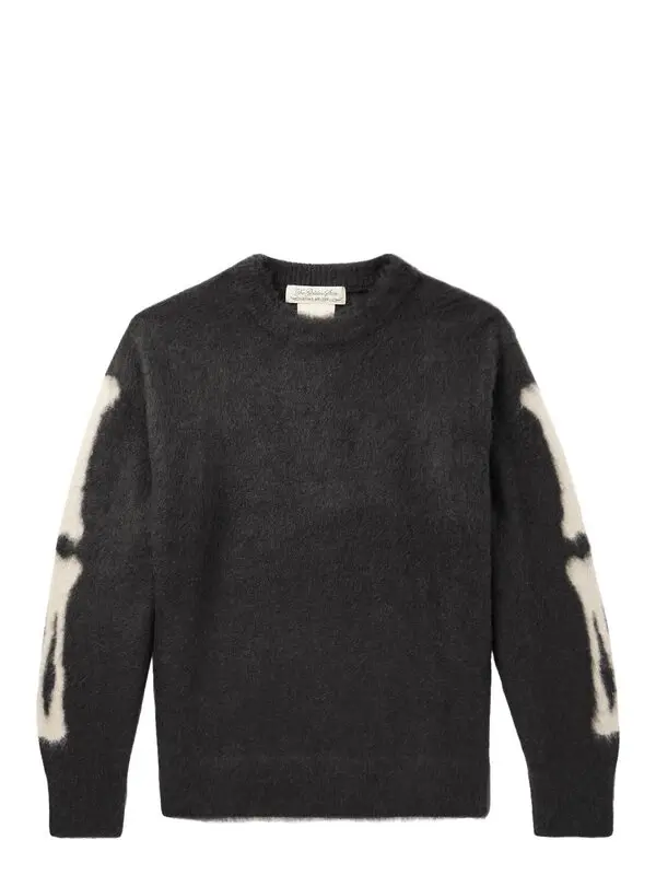 REMI RELIEF Woven Skeleton Sweater - Black