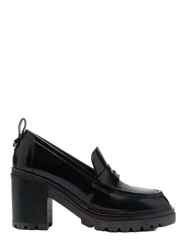 SERGIO ROSSI Joan 55mm Penny-slot Leather Loafers - Black