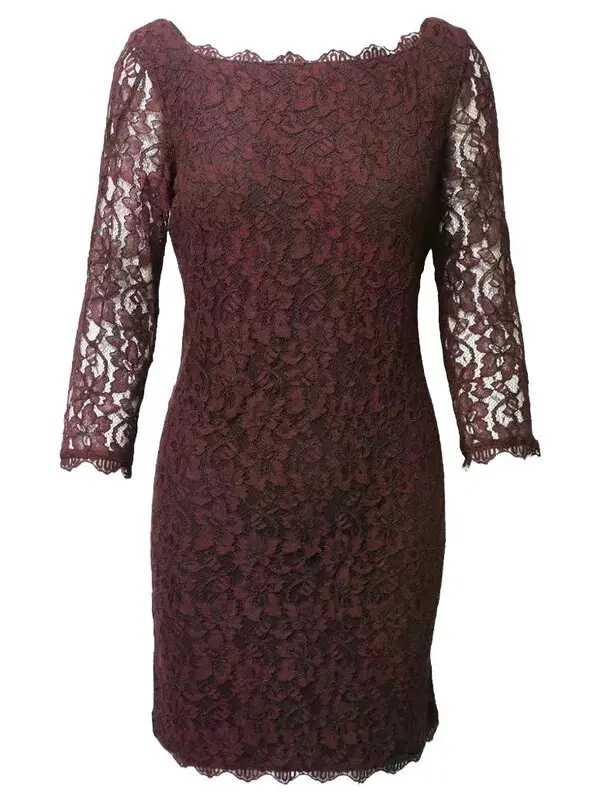 Diane Von Furstenberg Lace-detail Zip Midi Dress - Red