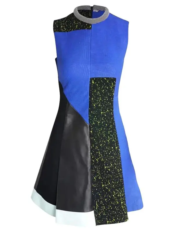 Proenza Schouler Patchwork Mini Dress - Blue