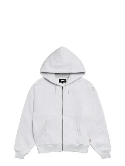 StÜssy Relaxed Fit Zip Hoodie - Ash Heather