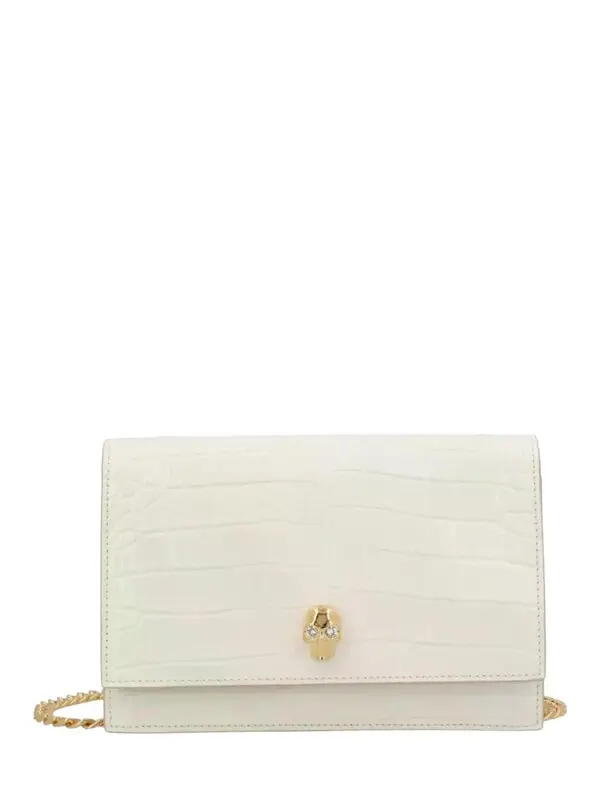 Alexander McQueen Skull Cross Body Bag - White