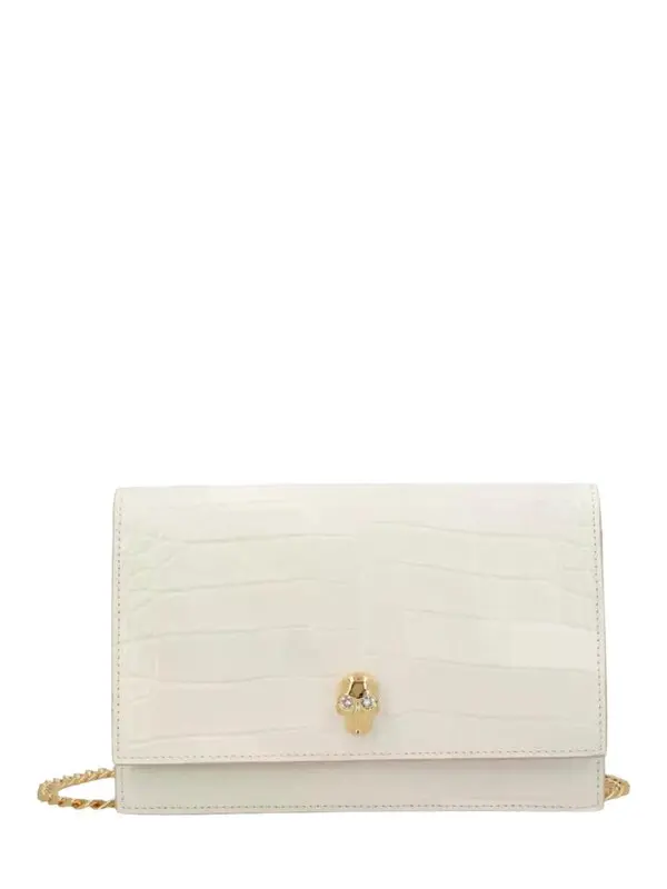 Alexander McQueen Skull Cross Body Bag - White