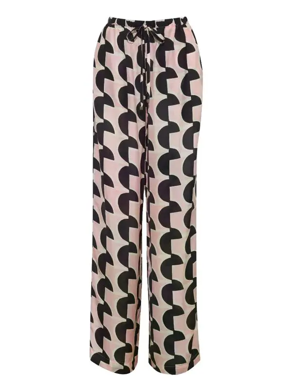 Cara Cara Girona Geometric-pattern Trousers - Pink