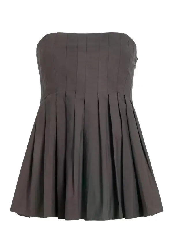 Proenza Schouler White Label Avine Pleated Top - Brown