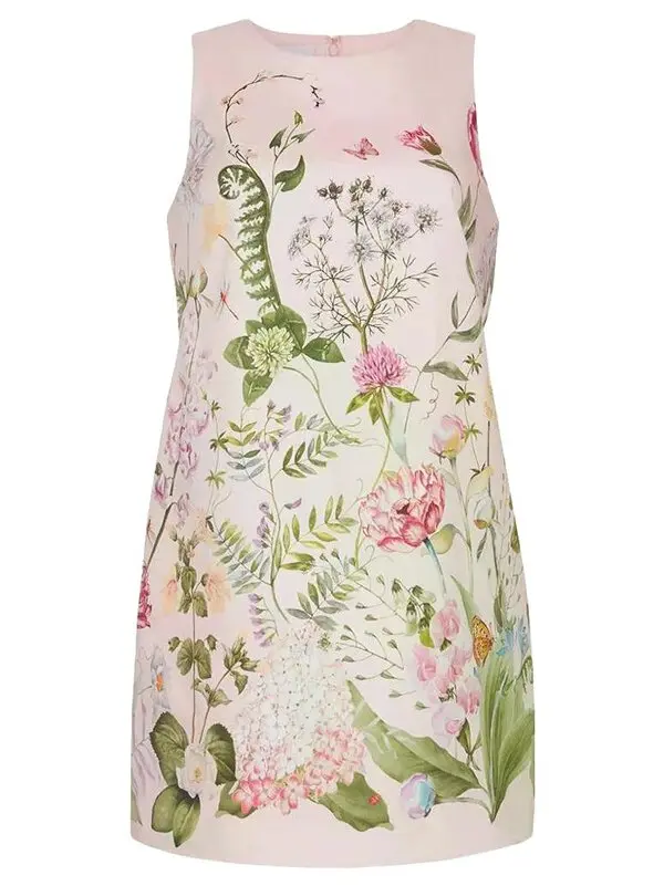 Cara Cara Mackenzie Bloomfield Floral-print Mini Dress - Neutrals