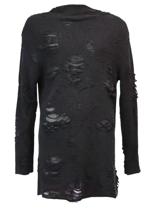 IRO PARIS X Anja Rubik Iriza Distressed Mini Dress - Black