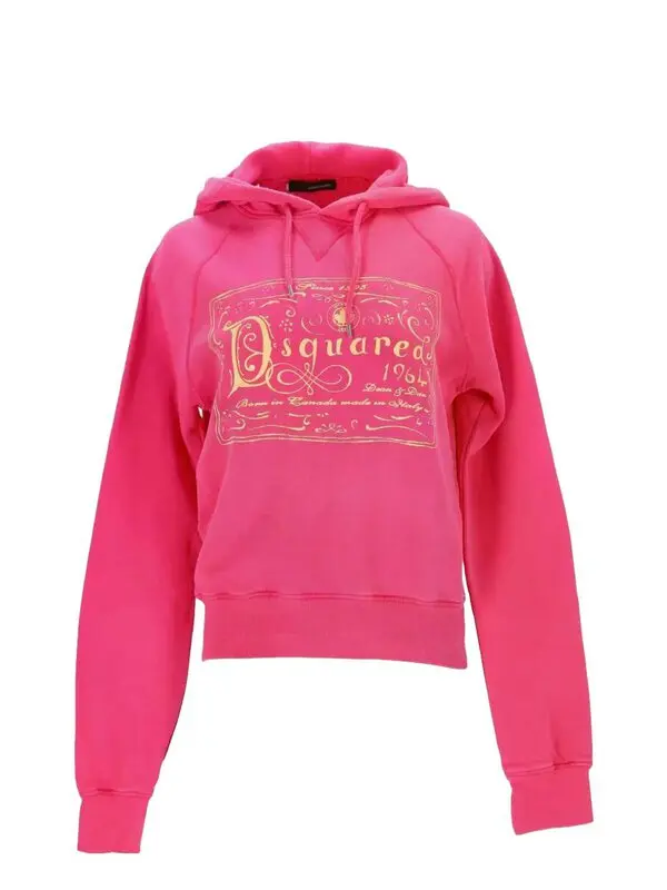Dsquared2 Printed Hooded Hoodie - Pink