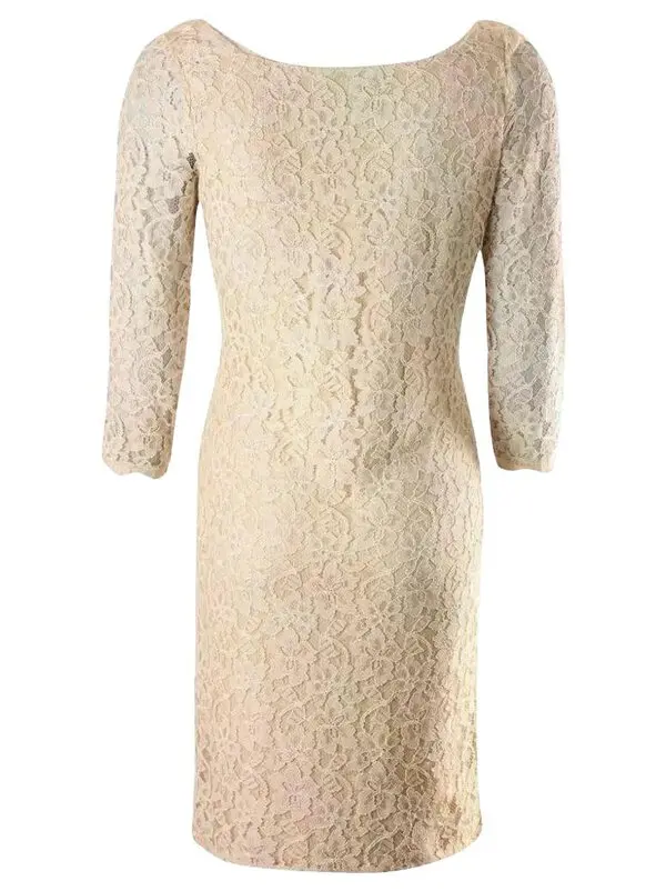 Diane Von Furstenberg Zarita Lace Mini Dress - Neutrals