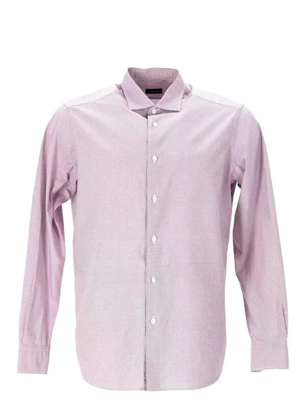 Zegna Check Cotton Shirt - Purple