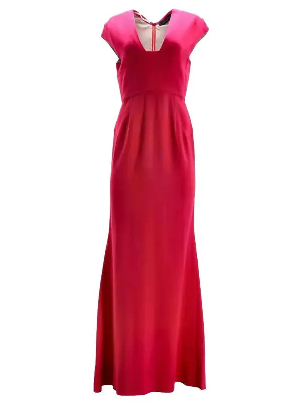 Roland Mouret Square-neck Cut-out Evening Dress - Pink
