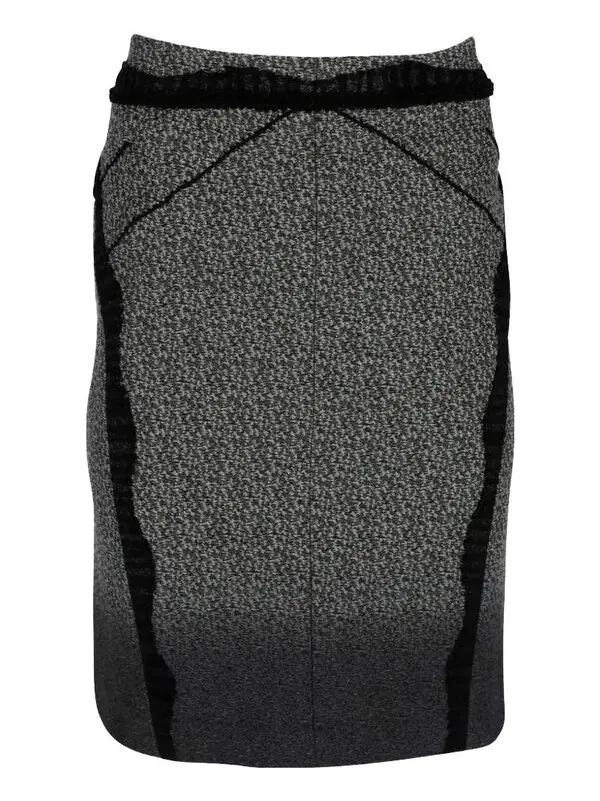 Zac Posen Lace-trim Pencil Midi Skirt - Grey