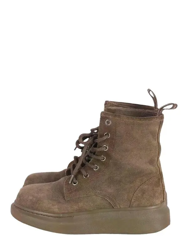 Alexander McQueen Lace-up Suede Boots - Brown