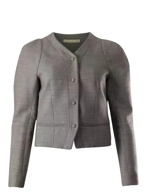 Balenciaga Puff-sleeve Jacket - Grey