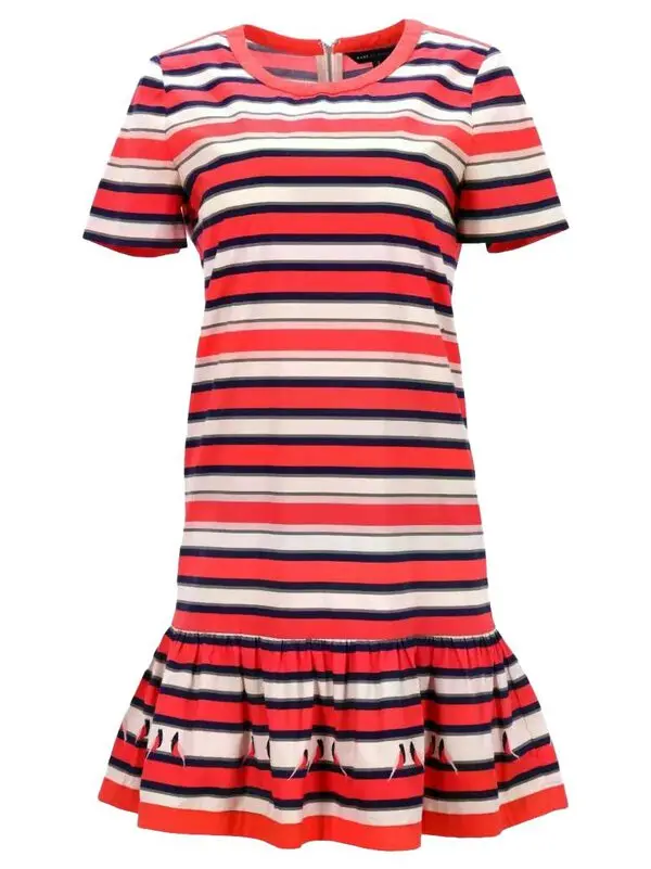 Marc Jacobs Flavin Striped Dress - Red