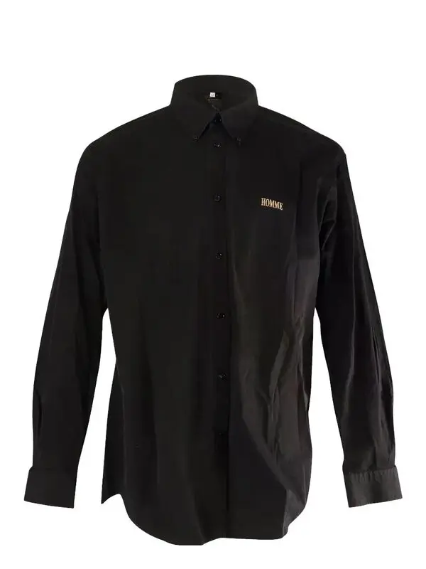 Balenciaga Button-down Long-sleeve Shirt - Black