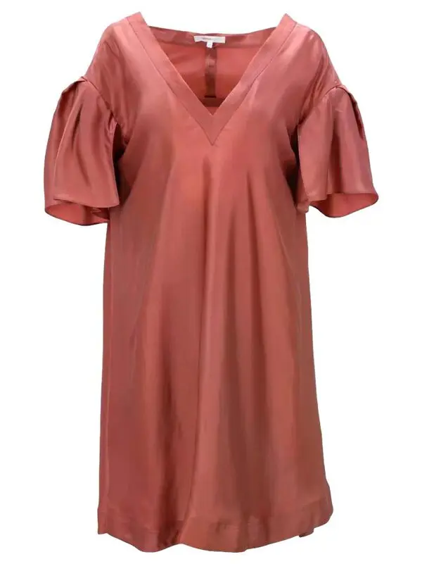 Vanessa Bruno V-neck Gathered Dress - Pink