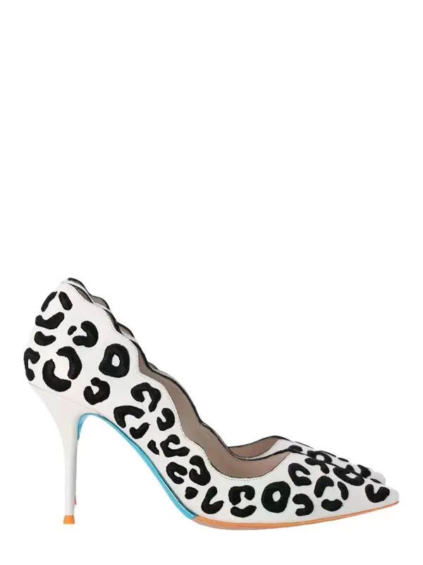 SOPHIA WEBSTER Leather Pointed Toe Heeled Pumps - White