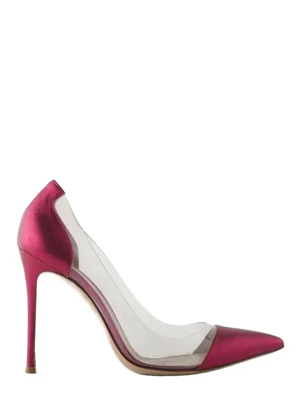 GIANVITO ROSSI Pointy Leather Pumps - Pink
