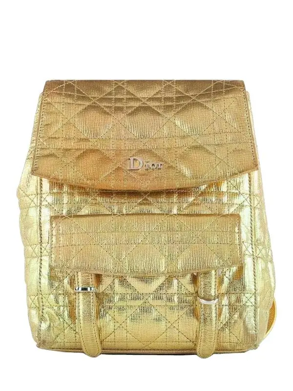 Dior Stardust Leather Backpack - Gold
