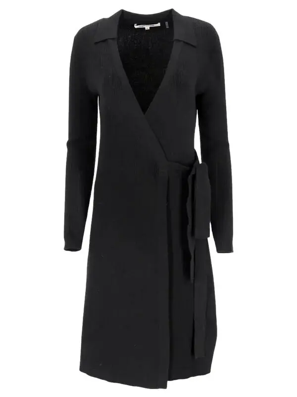 Diane Von Furstenberg Wrap-detail Mini Dress - Black