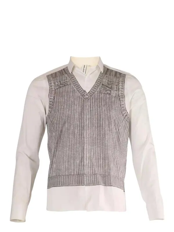 Neil Barrett Knitted-vest Shirt - White