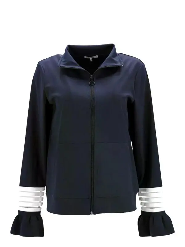 GANNI Zip-up Bell-shaped Jacket - Blue