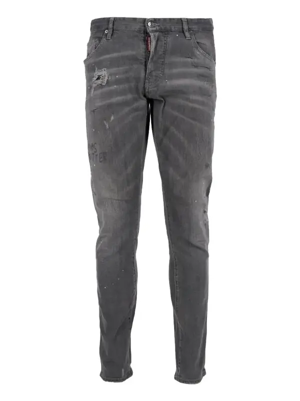 Dsquared2 Distressed Slim-fit Jeans - Grey
