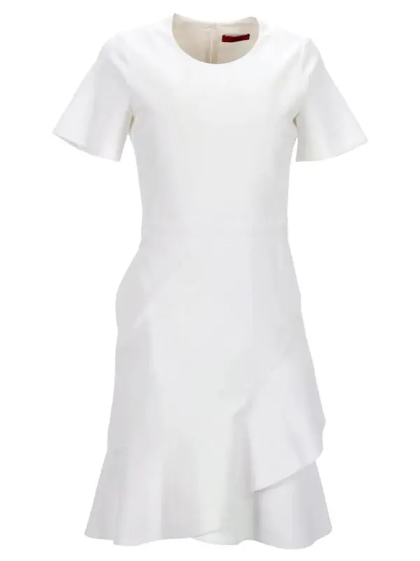 BOSS Ruffled Mini Dress - White