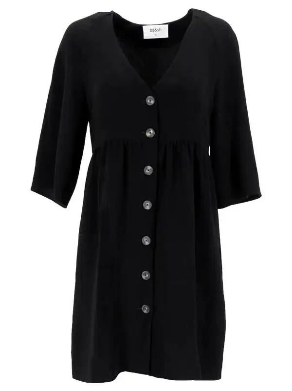 Ba&sh Buttoned Midi Dress - Black
