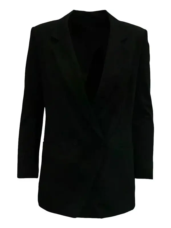 Theory Double-breasted Wool Blazer - Black