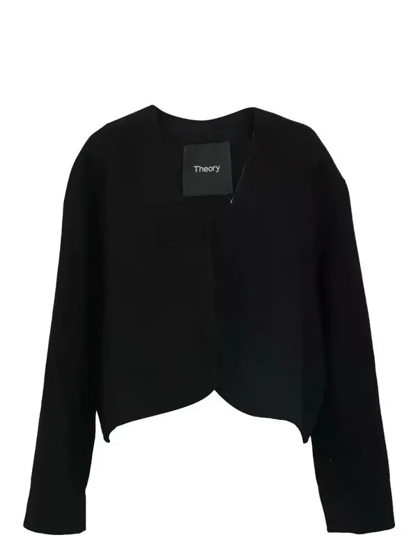 Theory V-neck Wool Jacket - Black