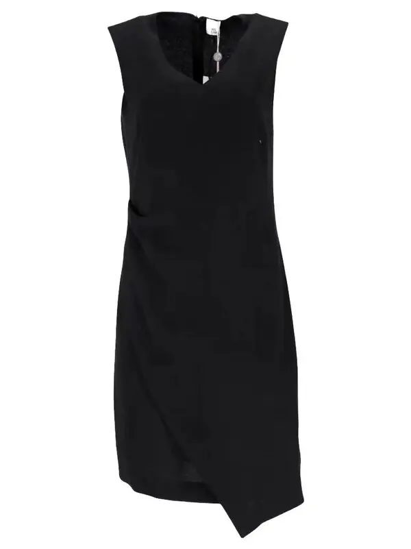 Iris & Ink Sleeveless V-neck Mini Dress - Black