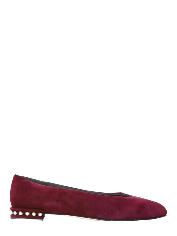STUART WEITZMAN Pear-embellishment Ballet Flats - Red