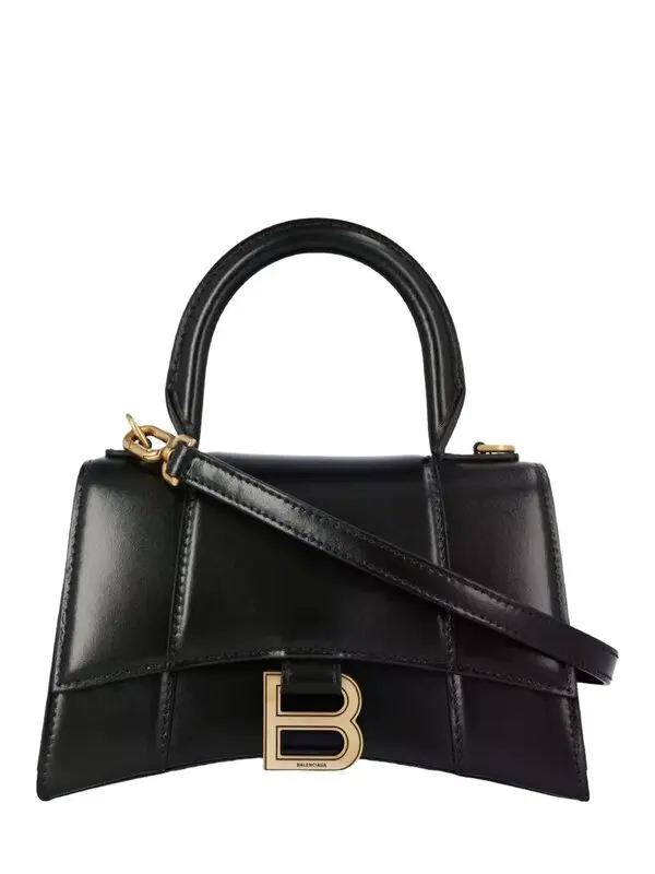 Balenciaga Xs Hourglass Tote - Black