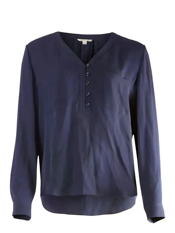 Diane Von Furstenberg Long-sleeve Pocket Blouse - Blue