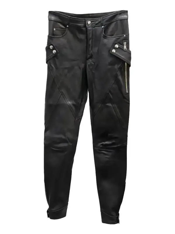 Alexander McQueen Leather Trousers - Black