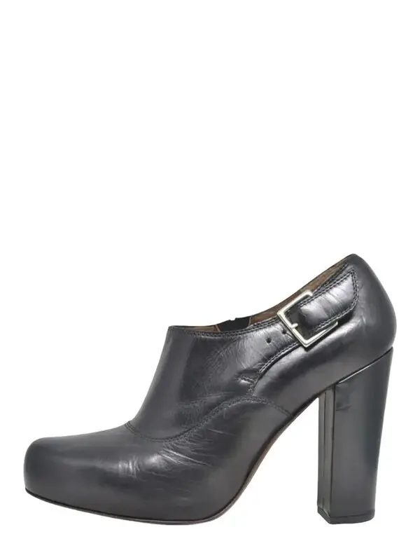 Marni Leather Buckle Boots - Black