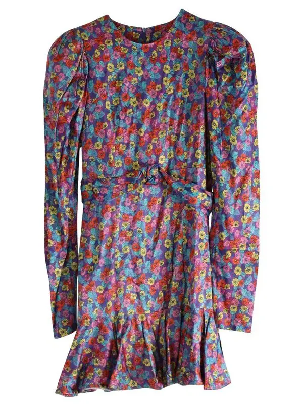 ROTATE BY BIRGER CHRISTENSEN Alison Floral-print Mini Dress - Purple