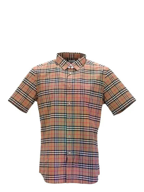 Burberry Cotton Checked Shirt - Neutrals