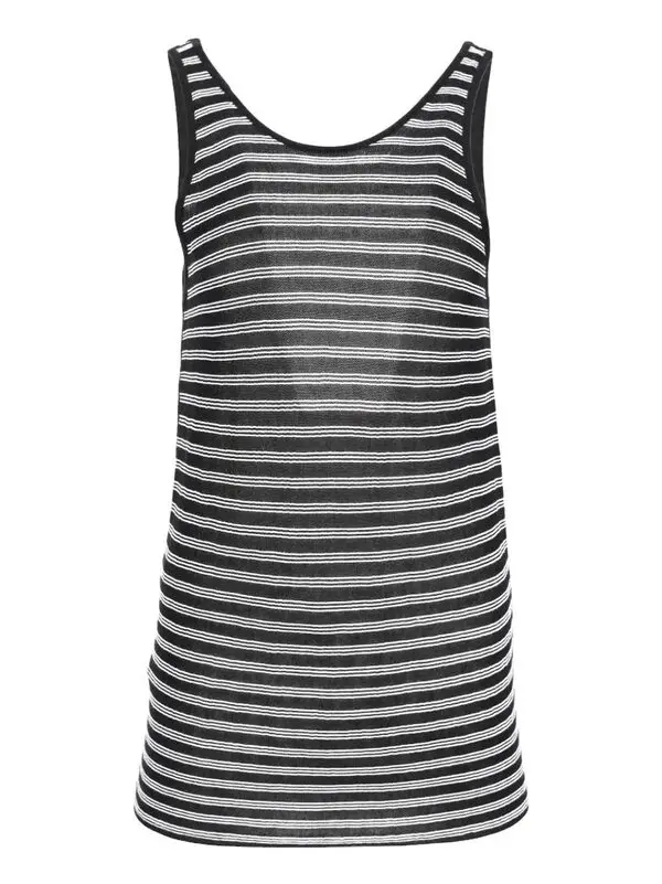 ALEXANDER WANG Striped Knit Tank Top - Black
