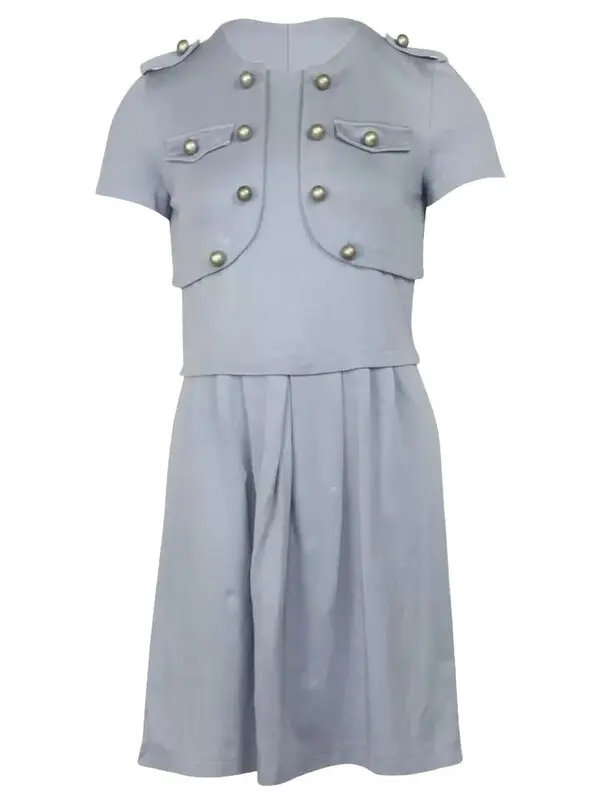 Moschino Button-detail Midi Dress - Blue
