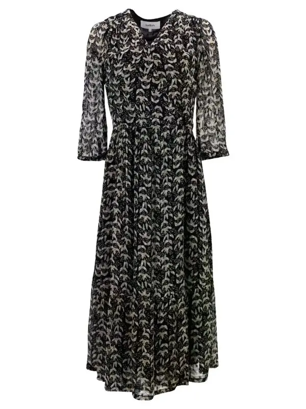 Ba&sh Tixana Floral Midi Dress - Black